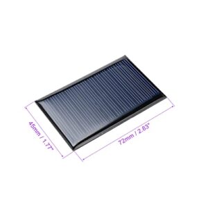 DMiotech 5 Pack 6V 60mA 72mm x 45mm Mini Solar Panel Cell for DIY Electric Power Project