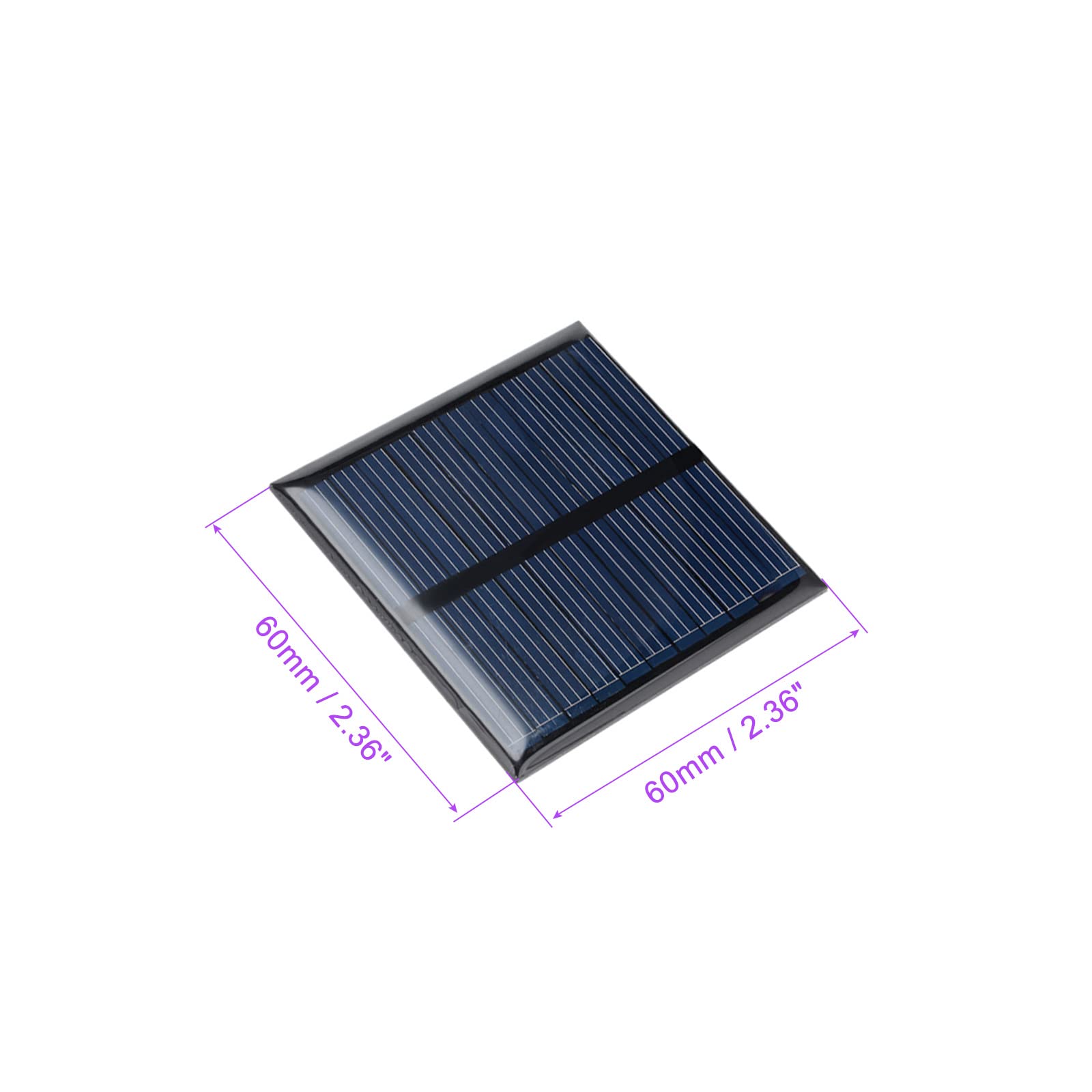 DMiotech 5 Pack 5.5V 60mA 60mm x 60mm Mini Solar Panel Cell for DIY Electric Power Project