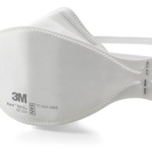 3M Aura Particulate Respirator 9210+, N95, Pack of 20 Disposable Respirators, Convenient Individually Wrapped, Stapled Flat Fold Design, Low Profile Design Reduces Eyewear Fogging