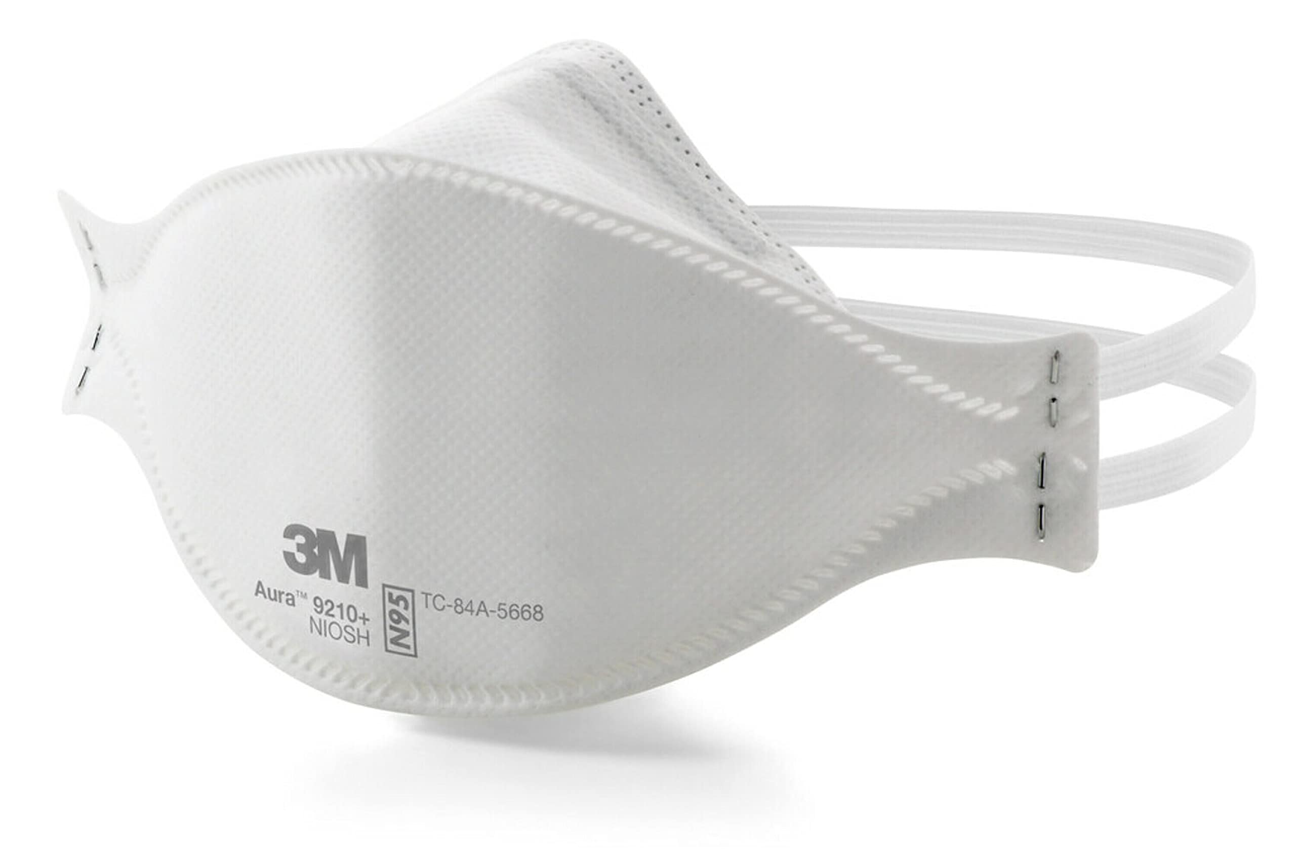 3M Aura Particulate Respirator 9210+, N95, Pack of 20 Disposable Respirators, Convenient Individually Wrapped, Stapled Flat Fold Design, Low Profile Design Reduces Eyewear Fogging