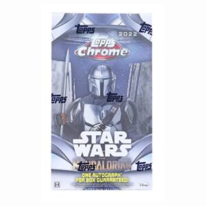 2022 topps star wars mandalorian chrome beskar edition hobby (18 packs/4 cards: 1 auto)