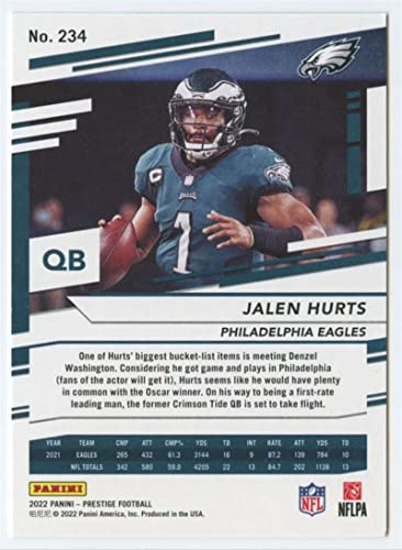 2022 Panini Prestige #234 Jalen Hurts NM-MT Philadelphia Eagles Football