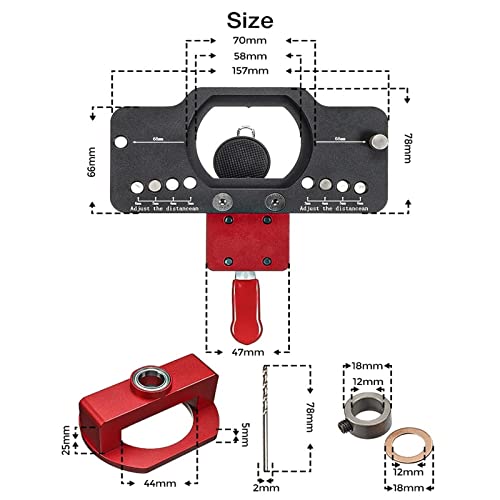 TOGETDREAM 35mm Concealed Hinge Drilling Jig Aluminum Alloy Hinge Boring Hole Drill Drill Guide Locator for Door Cabinet Installation Cabinet Hardware Jig Suitable for American&European