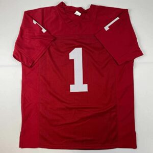 Facsimile Autographed Kyler Murray Oklahoma Red Reprint Laser Auto College Football Jersey Size Men's XL