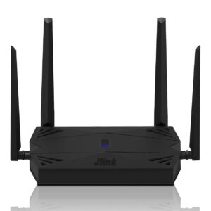 WiFi 6 Router - Jlink 5Ghz 1.8 Gbps Smart Wireless Wi-Fi 6 Router AX1800, 4-Stream 8K Computer Internet Router for Home, Dual Band TWT 100M Router Up to 1700 sq. ft, WPA3 IPV6 Security, 128 Devices