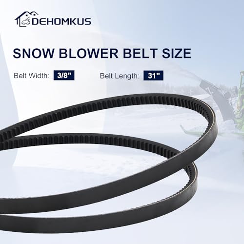 Drive Belt Fits for Snow Thrower - Drive V-Belt for MTD 754-0142 954-0343 754-0205 Ariens 72099 0720990 Simplicity 1672732SM Series edgers Snowblowers (3/8" X31")