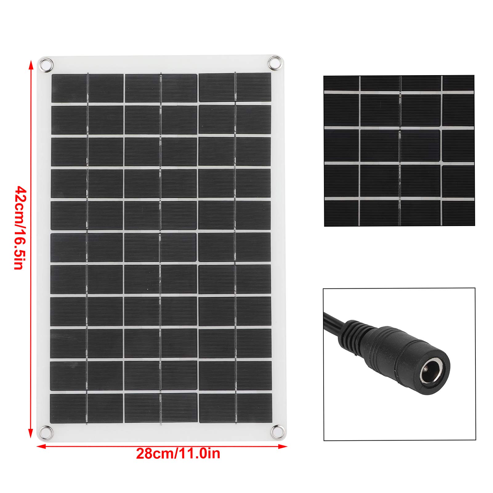 Small Solar Panels Solar Panel 100 Watt Solar Panel Portable Solar Cell Panel 100w Monocrystalline Abs 12/24v USB Output for Car Trailers Yacht Solar Battery Charger