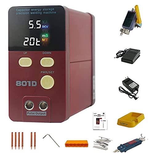 CHUNTIANMEI 801D Battery Spot Welder,Industrial Energy Storage Battery Welding Machine,12kw Pulse Spot Welder,Portable Precision Battery Welding Equipment for Battery Pack 18650 Lithium Batteries