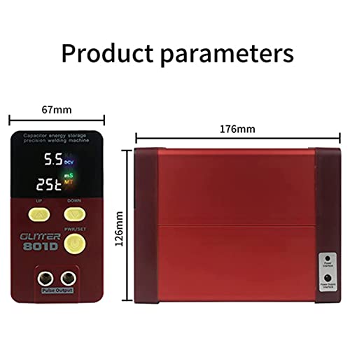 CHUNTIANMEI 801D Battery Spot Welder 12KW Capacitor Energy Storage Spot Welding Machine,Portable Precision Pulse Battery Welding Equipment,for 18650,14500 Lithium Battery Pack Building