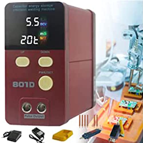 CHUNTIANMEI 801D Battery Spot Welder 12KW Capacitor Energy Storage Spot Welding Machine,Portable Precision Pulse Battery Welding Equipment,for 18650,14500 Lithium Battery Pack Building