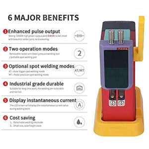 CHUNTIANMEI 801D Battery Spot Welder 12KW Capacitor Energy Storage Spot Welding Machine,Portable Precision Pulse Battery Welding Equipment,for 18650,14500 Lithium Battery Pack Building