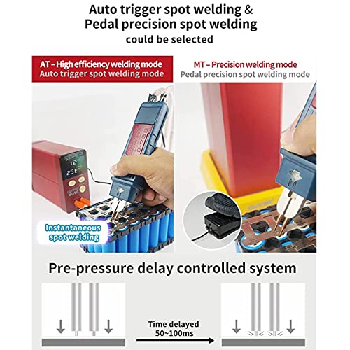 CHUNTIANMEI 801D Battery Spot Welder 12KW Capacitor Energy Storage Spot Welding Machine,Portable Precision Pulse Battery Welding Equipment,for 18650,14500 Lithium Battery Pack Building