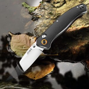 JSWS Tactical Knife Pocket Folding Knife Survival Camping Knife 440C Stainless Steel 3.7'' Blade Micarta Handle Axis Lock Perfect for Camping Fishing Hiking Survival Gifts for Men