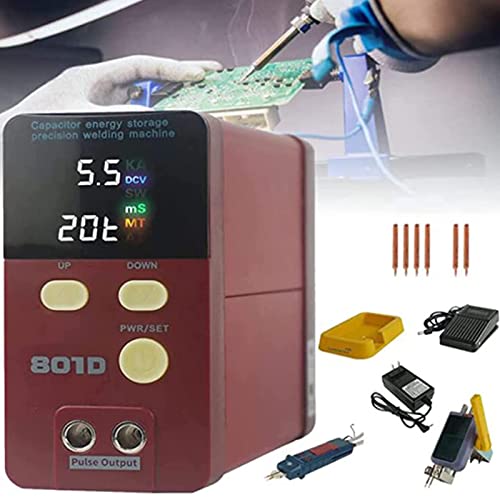 CHUNTIANMEI 801D Battery Welding Machine, Pulse Spot Welder, 12 KW Soldering Station Portable Pulse Welding Machine, for Battery Pack 18650 14500 Lithium Batteries