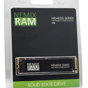 NEMIX RAM Nemesis Series 1TB M.2 2280 Gen4 NVMe SSD for Playstation 5 & PC Gaming Machines Fastest Write Speeds up to 7415mbps Supports PCIe 4 (PCIe3 Backward Compatible)