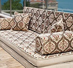 Gray Arabic Floor Sofa Set, Moroccan Home Decor Couches, Arabic Majlis, Turkish Floor Cushion, Ethnic Sofa, Tradional Design Arabic Sofa