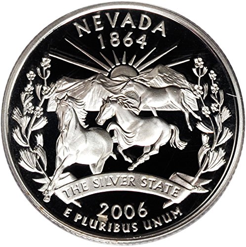 2006 S Silver PROOF Quarter 25 Cents (1/4 Dollar) Nevada Coin. From Opened Mint Set 25 Cents (1/4 Dollar) Graded By Seller Some Wear.