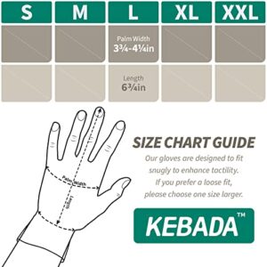 Kebada Gardening Gloves for Men, 6 Pairs Breathable Garden Gloves, Foam Latex Coated, Stretchable Knitting General Duty Work Gloves, Made from Recycled PET Bottles,Green & Gray, Large