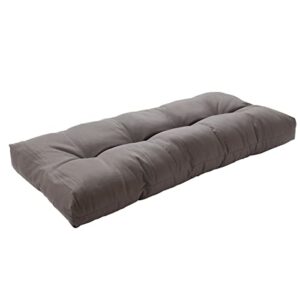 funhome waterproof non-slip garden patio bench seat cushions, outdoor bench cushion, porch swing cushions, long pad cushion seat,45x18 inch-granny grey