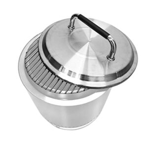 Firepit Accessory Kit (Stainless Steel Firepit Cover Lid+Grill Grate) for 19.5 Inch Solo Stove Bonfire Hotshot Explorer