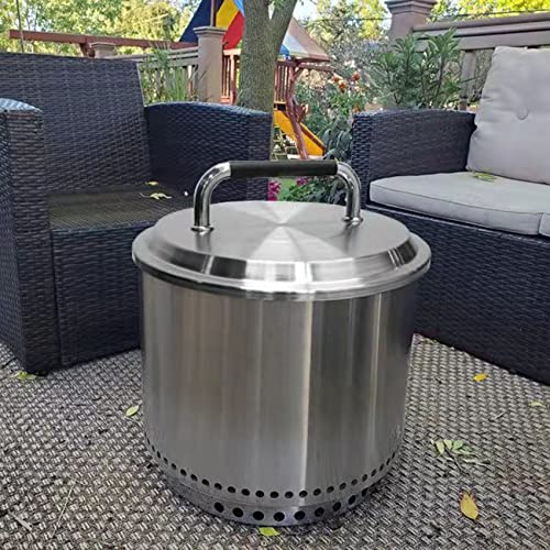 Firepit Accessory Kit (Stainless Steel Firepit Cover Lid+Grill Grate) for 19.5 Inch Solo Stove Bonfire Hotshot Explorer