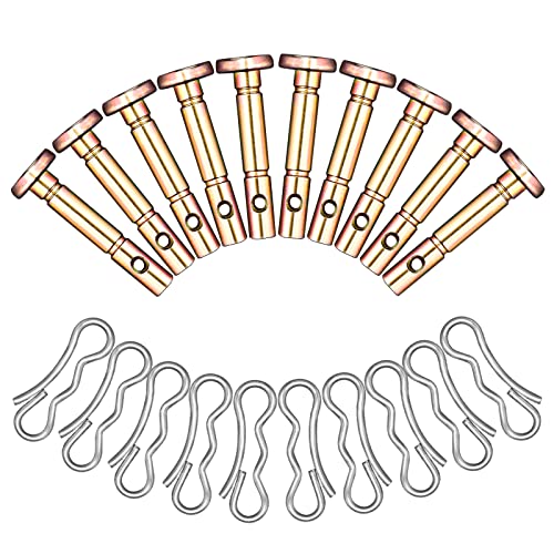 Hunter-wish Shear Pins and Cotter Pins Fit for MTD Snowblower - Shear Pins 10pcs and Cotter Pins 10pcs Compatible for Cub Cad et Troy Bilt Craftsman 24" 26" Snow Thrower, Replace 738-04124A 714-04040