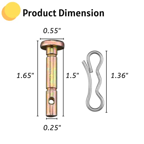 Hunter-wish Shear Pins and Cotter Pins Fit for MTD Snowblower - Shear Pins 10pcs and Cotter Pins 10pcs Compatible for Cub Cad et Troy Bilt Craftsman 24" 26" Snow Thrower, Replace 738-04124A 714-04040