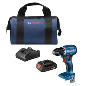 bosch gsr18v-400b12 18v compact brushless 1/2 in. drill/driver kit with (1) 2.0 ah slimpack battery