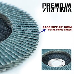 Sali 20 Pack Zirconia Flap Disc 40 Grit 4.5" x 7/8-Inch Sanding Disc Bevel Type #29 Premium and Industrial Grade Angle Grinder Grinding Wheel High Performance Edge Grinding