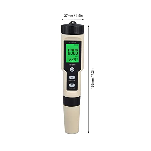 Digital Hydrogen Meter, Hydrogen Test Pen High Sensitivity Backlit LCD Design Digital Hydrogen Meter for Aquariums Gardening Laboratories Laboratories Water Purification Drinking Water 7.2 1.5in