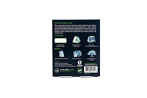 Catcher Labs Pantry Moth Pro Traps with Pheromones | Sticky Glue Moth Traps for Kitchen | Traps to Get Rid of Moths in House | Non-Toxic Moth Catcher (6-Pack)