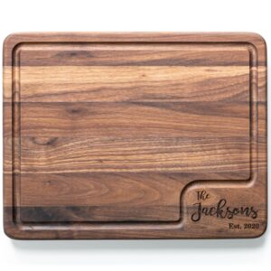 Custom Cutting Boards Wood Engraved Cutting Board Personalized, USA Made - Thick Maple/Walnut Personalized Cutting Boards Wood Engraved, Personalized Wedding Gifts for the Couple