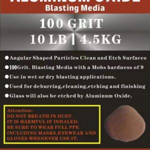 Aluminum Oxide - 10 LBS - Medium to Fine Sand Blasting Abrasive Media for Blasting Cabinet or Blasting Guns. #100 GRIT