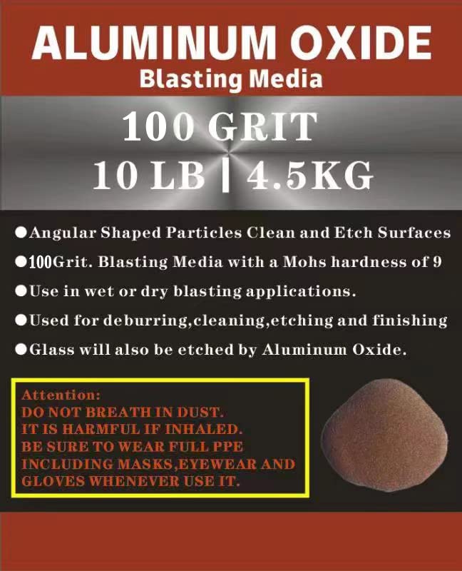 Aluminum Oxide - 10 LBS - Medium to Fine Sand Blasting Abrasive Media for Blasting Cabinet or Blasting Guns. #100 GRIT