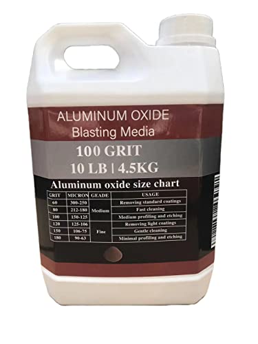 Aluminum Oxide - 10 LBS - Medium to Fine Sand Blasting Abrasive Media for Blasting Cabinet or Blasting Guns. #100 GRIT