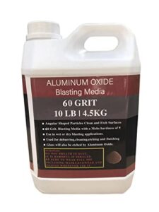 aluminum oxide - 10 lbs - medium to fine sand blasting abrasive media for blasting cabinet or blasting guns. #60 grit