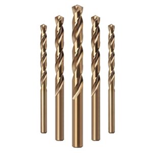 ta-vigor 5pcs 4mm straight shank twist drill bit, high speed steel m35 cobalt twist drill bit with 4mm shank for drilling stainless steel metal plastic wood