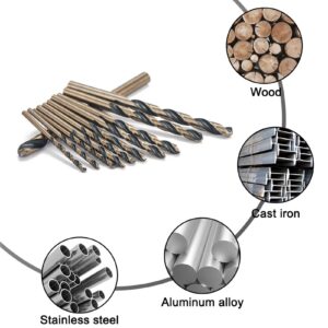 TA-VIGOR 14mm Reduced Shank Twist Drill Bit with 10mm Shank- 9/16" Drill Bit Perfect for Drilling Steel, Copper, Aluminum Alloy-Made of High Speed Steel 4341