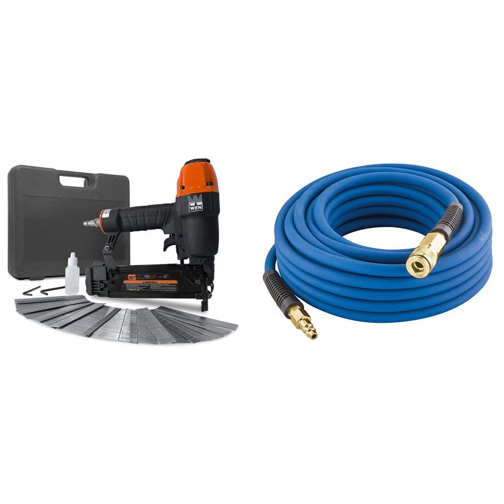 WEN Brad Nailer Bundle with Air Hose and Fittings