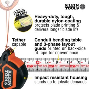 Klein Tools 935RB Level, 8-Inch Torpedo Level & 9225 Tape Measure, Heavy-Duty Measuring Tape with 25-Foot Double-Hook Double-Sided Nylon Reinforced Blade, with Metal Belt Clip