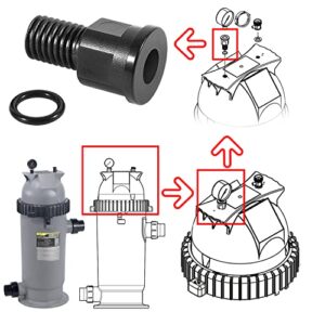 Deecaray R0557100 Pressure Gauge Adapter with O-Ring Seal,Compatible with Zodiac Jandy Cs Series Cartridge Filters