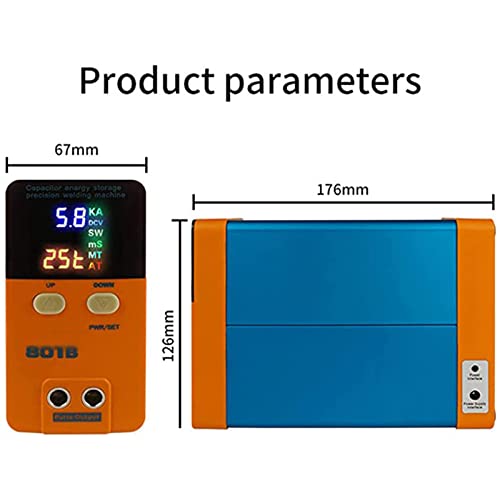 CHUNTIANMEI 801B Battery Spot Welder, 11.6 KW Capacitor Energy Storage Spot Welding Machine, Portable Precision Pulse Battery Welding Equipment,for 18650, Lithium Battery Pack Building