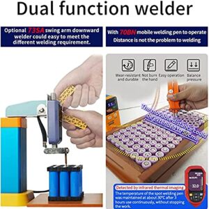 CHUNTIANMEI 801B Battery Spot Welder, 11.6 KW Capacitor Energy Storage Spot Welding Machine, Portable Precision Pulse Battery Welding Equipment,for 18650, Lithium Battery Pack Building