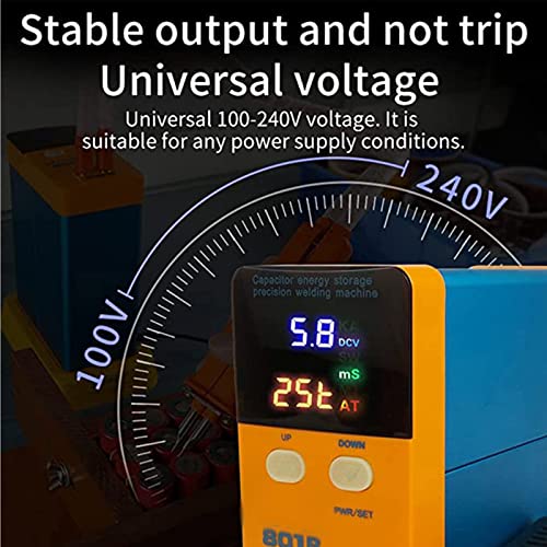 CHUNTIANMEI 801B Battery Spot Welder, 11.6 KW Capacitor Energy Storage Spot Welding Machine, Portable Precision Pulse Battery Welding Equipment,for 18650, Lithium Battery Pack Building