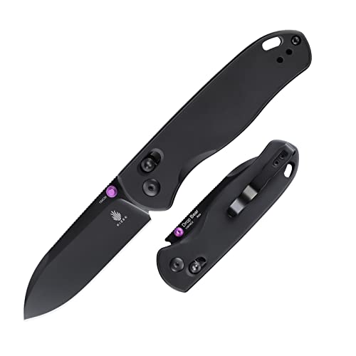 Kizer Drop Bear EDC Folding Knife Black Aluminium Handle Pocket Knife, 154CM Steel Thumb-Stud Outdoor Tools, V3619c2