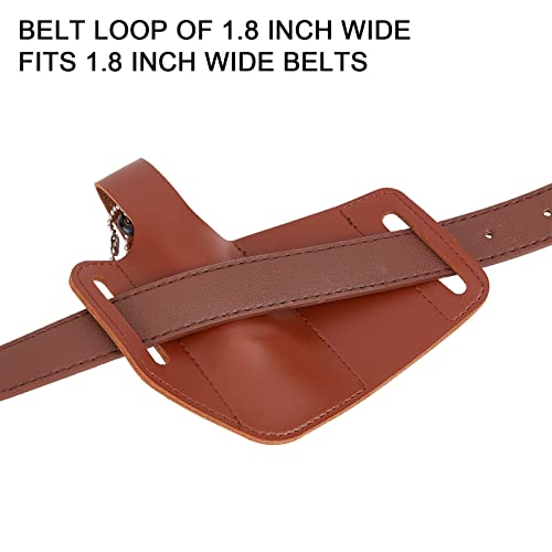 AMIJOUX Leather Pocket Knife Sheath, Handwork Knife Sheath for Belt, Belt Folding Knife Sheath for Man Leather Knife Pouch Hunting Knives Sleeve Universal Knife Edge Guard