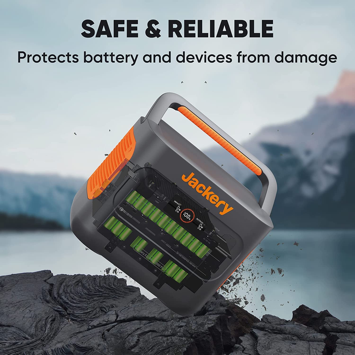 Jackery Explorer 2000 PRO Portable Power Station, 2160Wh capacity with 3x120V/2200W AC Outlets, Solar Mobile Lithium Battery Pack for Outdoor RV Camping Emergency (Renewed)