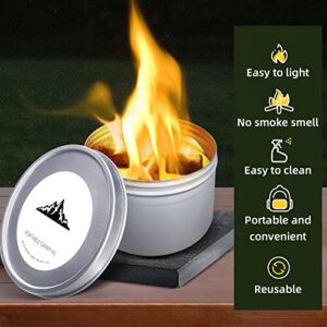 2 Pack of Portable Campfire, Smores Fire Pit, 3-5 Hours of Burn Time, No Embers-No Hassle, Portable Fire Pit for Party Camping Picnics and More