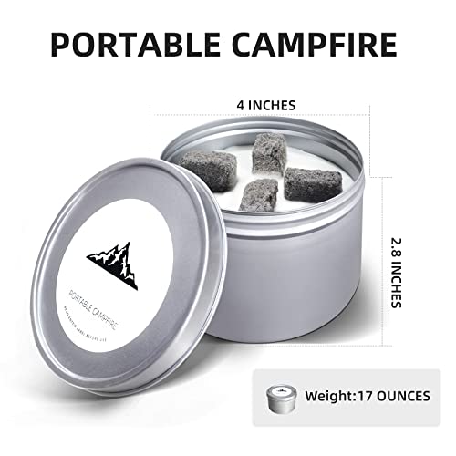 2 Pack of Portable Campfire, Smores Fire Pit, 3-5 Hours of Burn Time, No Embers-No Hassle, Portable Fire Pit for Party Camping Picnics and More