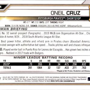 2021 Bowman Prospects #BP-24 Oneil Cruz Pittsburgh Pirates Baseball NM-MT